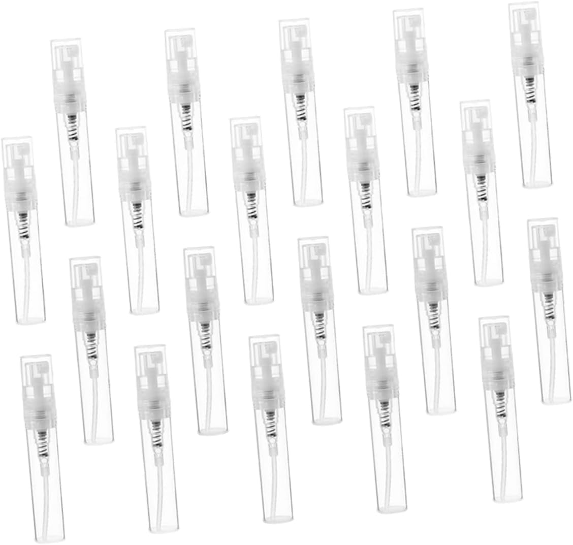 Waqn 20pcs 3ml Refillable Perfume Spray Vials Small Clear Glass Bottles ...