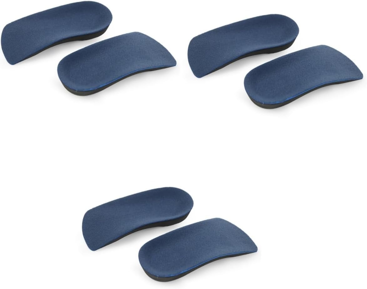 Waqn 3 Pairs Mens Insoles Pads Orthotic with Metatarsal Pad Heel ...