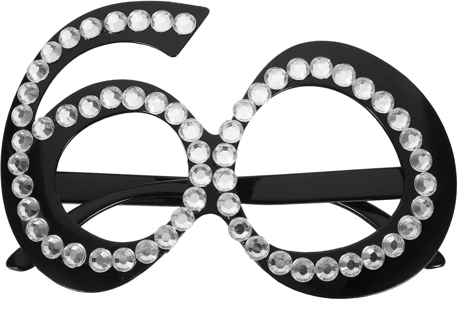 Waqn 60th Birthday Glasses, Number Crystal Frame 60th Birthday ...