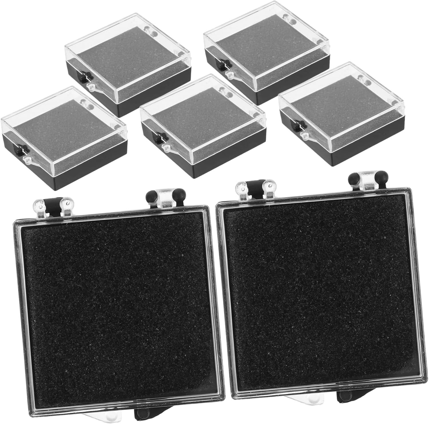 Waqn 6Pcs Badge Organizer Storage Box with Lid Elegant Lapel Pin ...