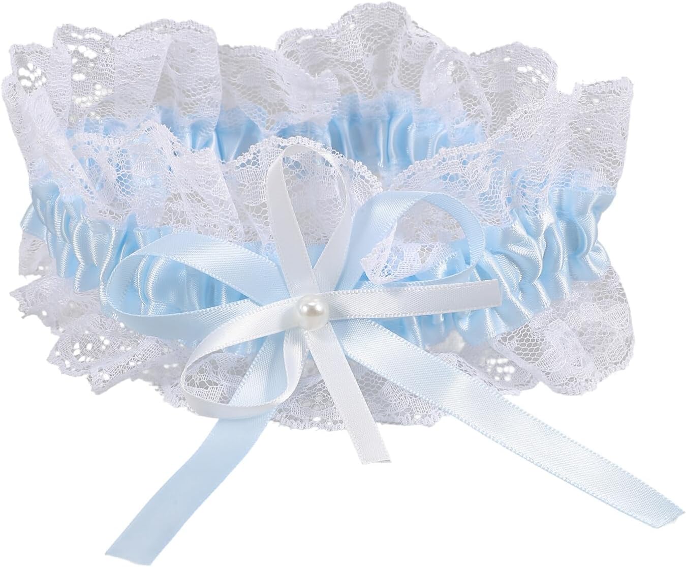 Waqn Bridal Garter, Bridal Lace Garter, Elastic Leg Strap with Pearls ...