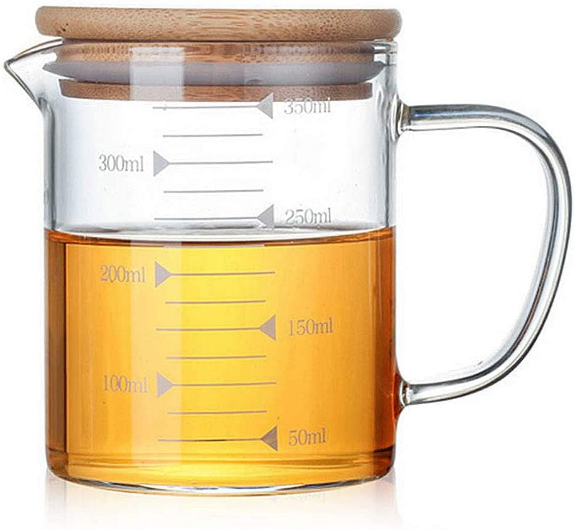 Waqn DEVILMAYCARE Glass Beaker with Handle and Lid, Measuring Cup for ...