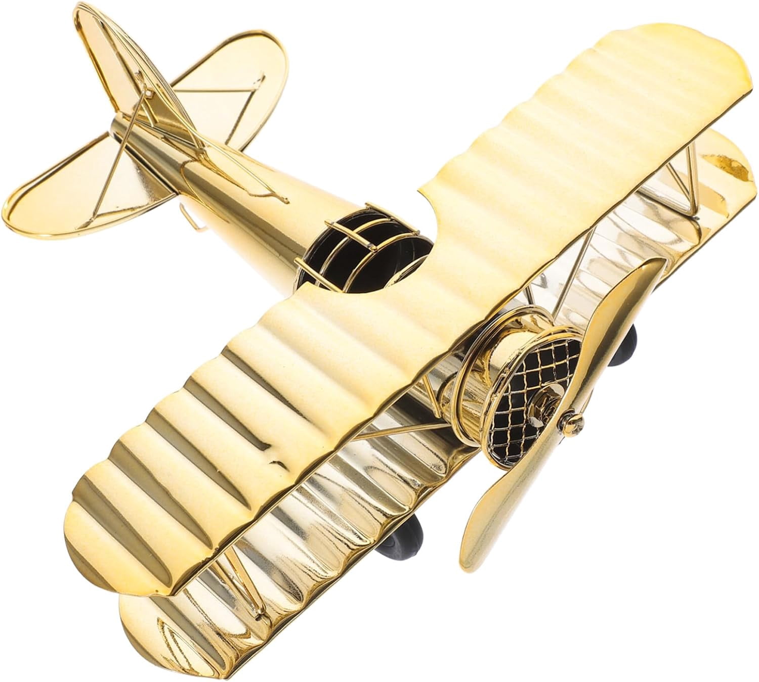 Waqn Vintage Metal Airplane Model Retro Iron Aircraft Glider Biplane ...