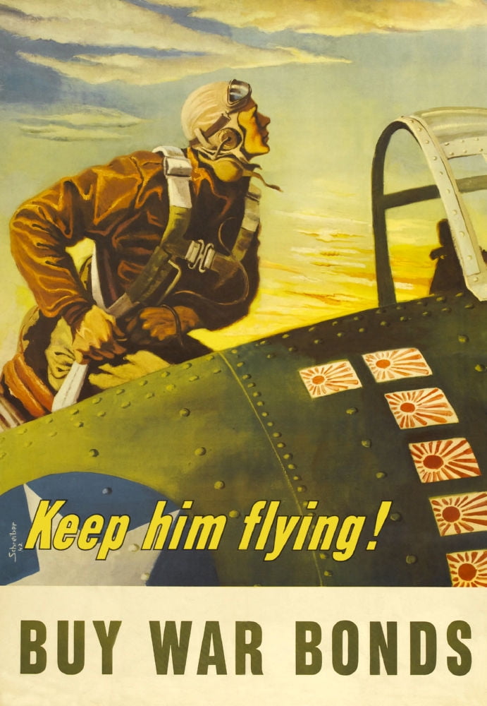 War Bonds Mini Poster Keep Him Flying 11inx17in Mini Poster 11x17 ...