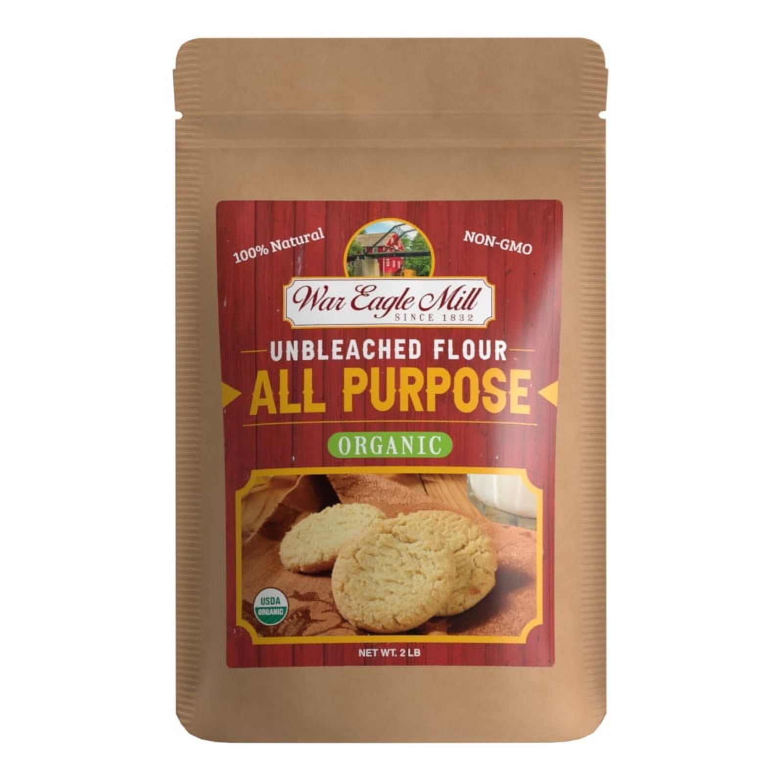 War Eagle Mill Organic Unbleached All Purpose Flour, 2 lb - Walmart.com