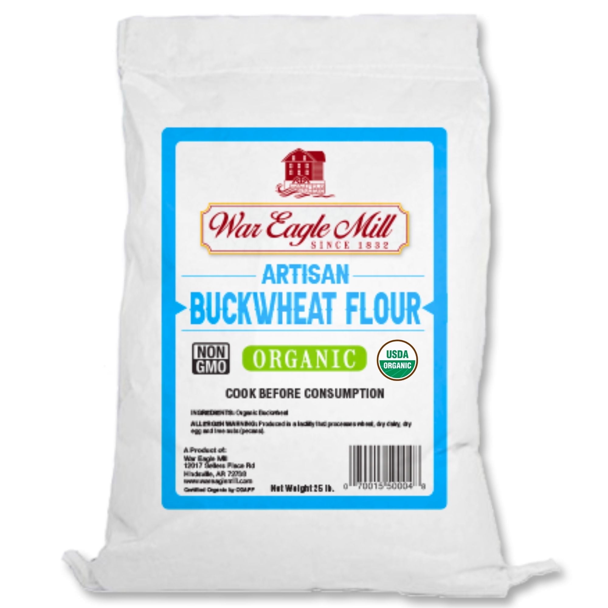 War Eagle Mill Organic Buckwheat Flour, 25 Pound Bag - Walmart.com