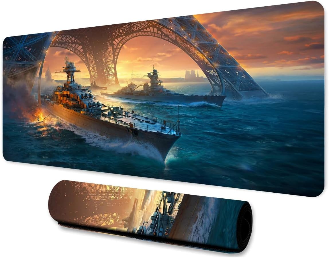 War Game Mouse Pad 31.5x11.8 Inches Ocean City Aircraft Carrier Warship ...
