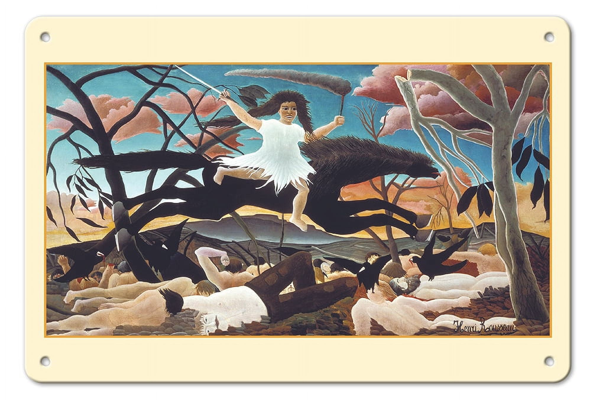 War (La Guerre) - Vintage Painting by Henri Rousseau c.1894 - 8 x 12 ...