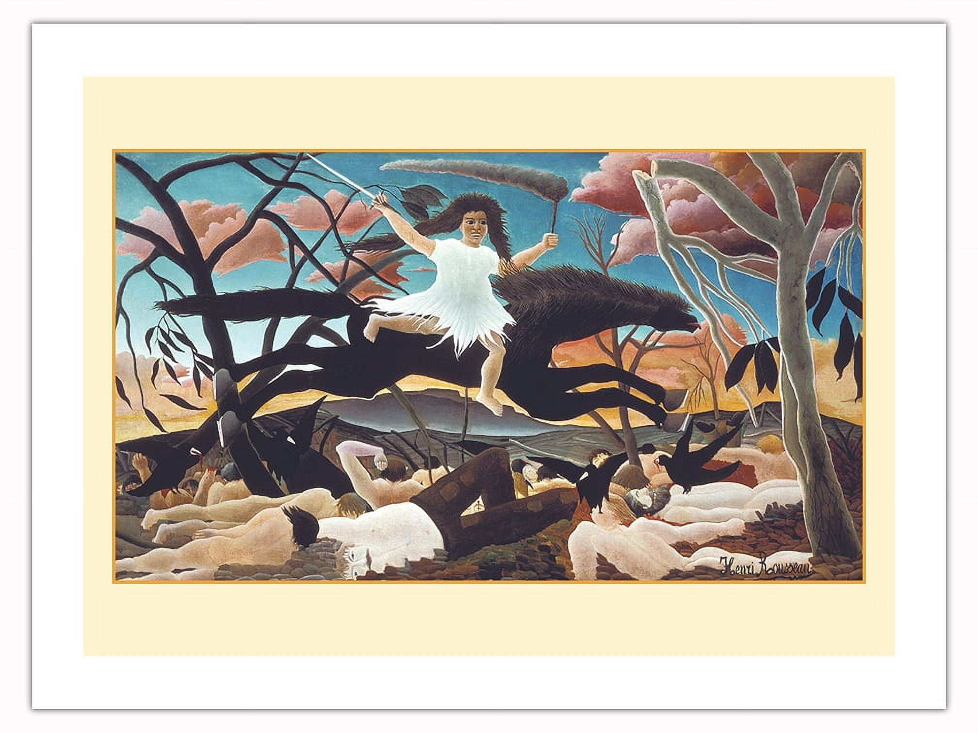 War (La Guerre) - Vintage Painting by Henri Rousseau c.1894 - Bamboo ...