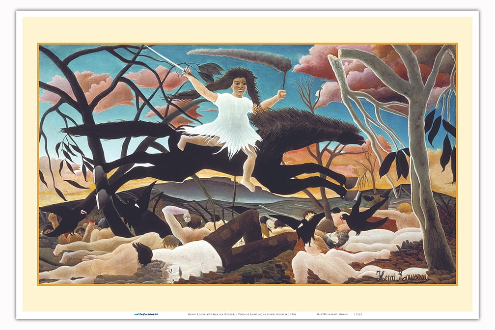 War (La Guerre) - Vintage Painting by Henri Rousseau c.1894 - Master ...