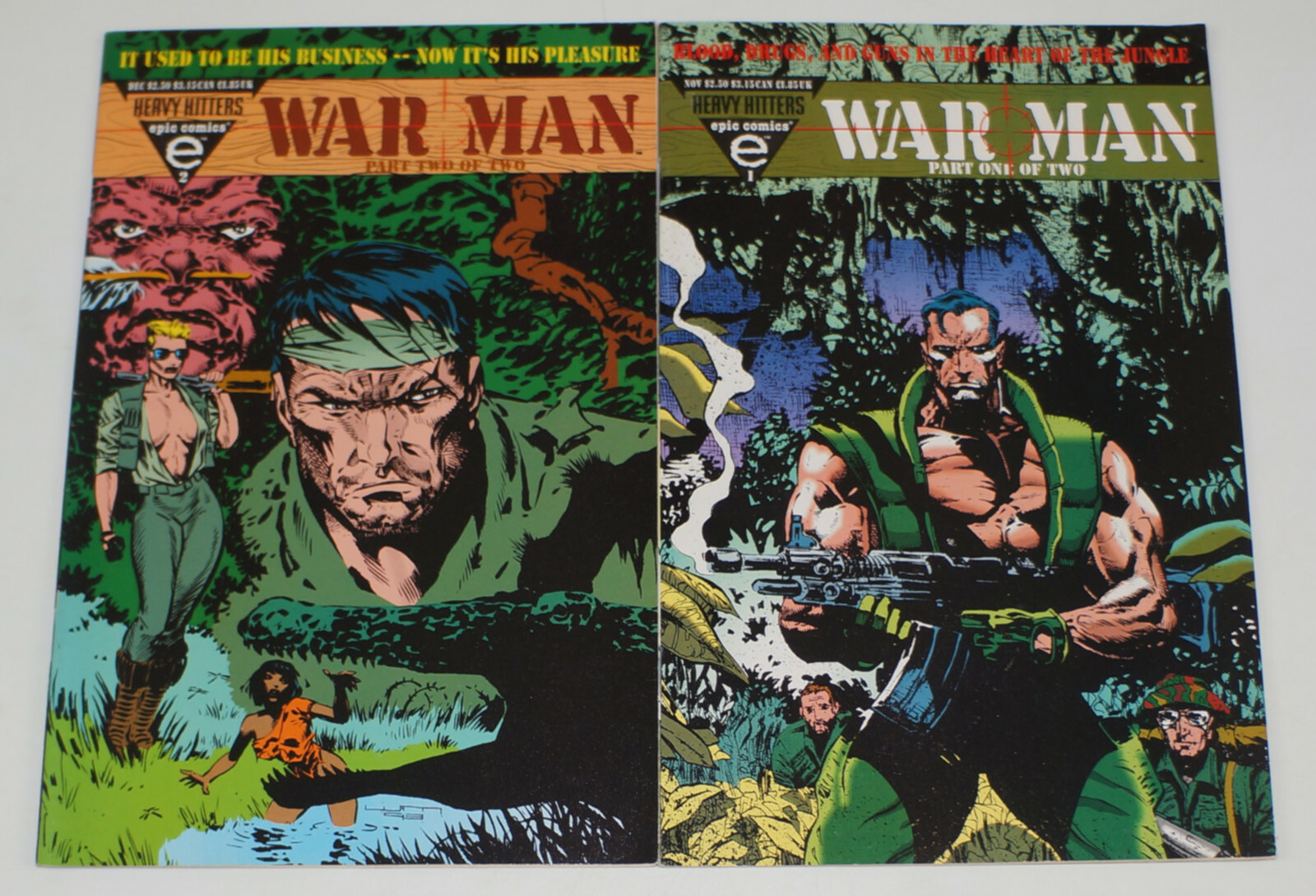 War Man #1-2 VF/NM complete series (with cards) - Chuck Dixon ; Epic ...