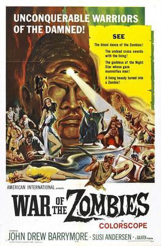 War Of The Zombies Movie poster Metal Sign Art Print 8x12 Multi-Color ...