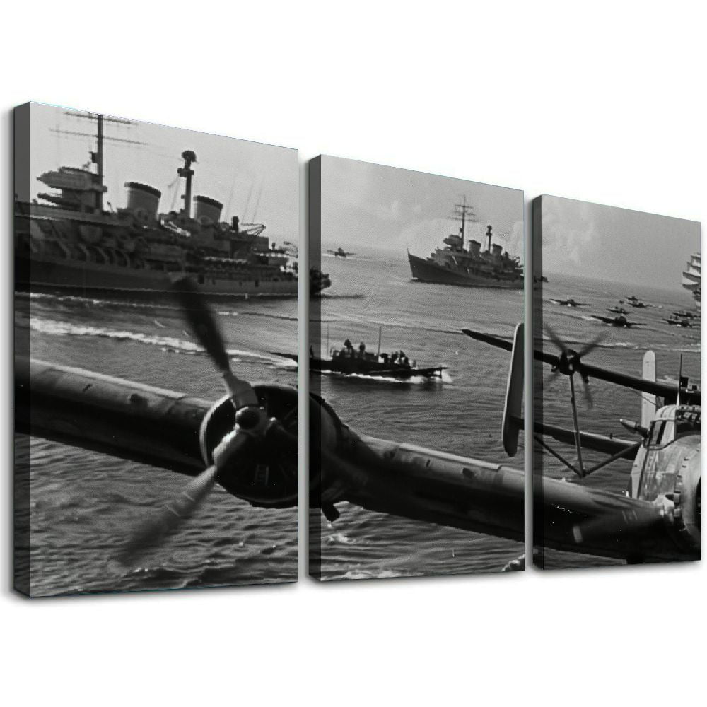 War Poster USS Enterprise Prepares for Invasion of Guadalcanal - 1942 ...