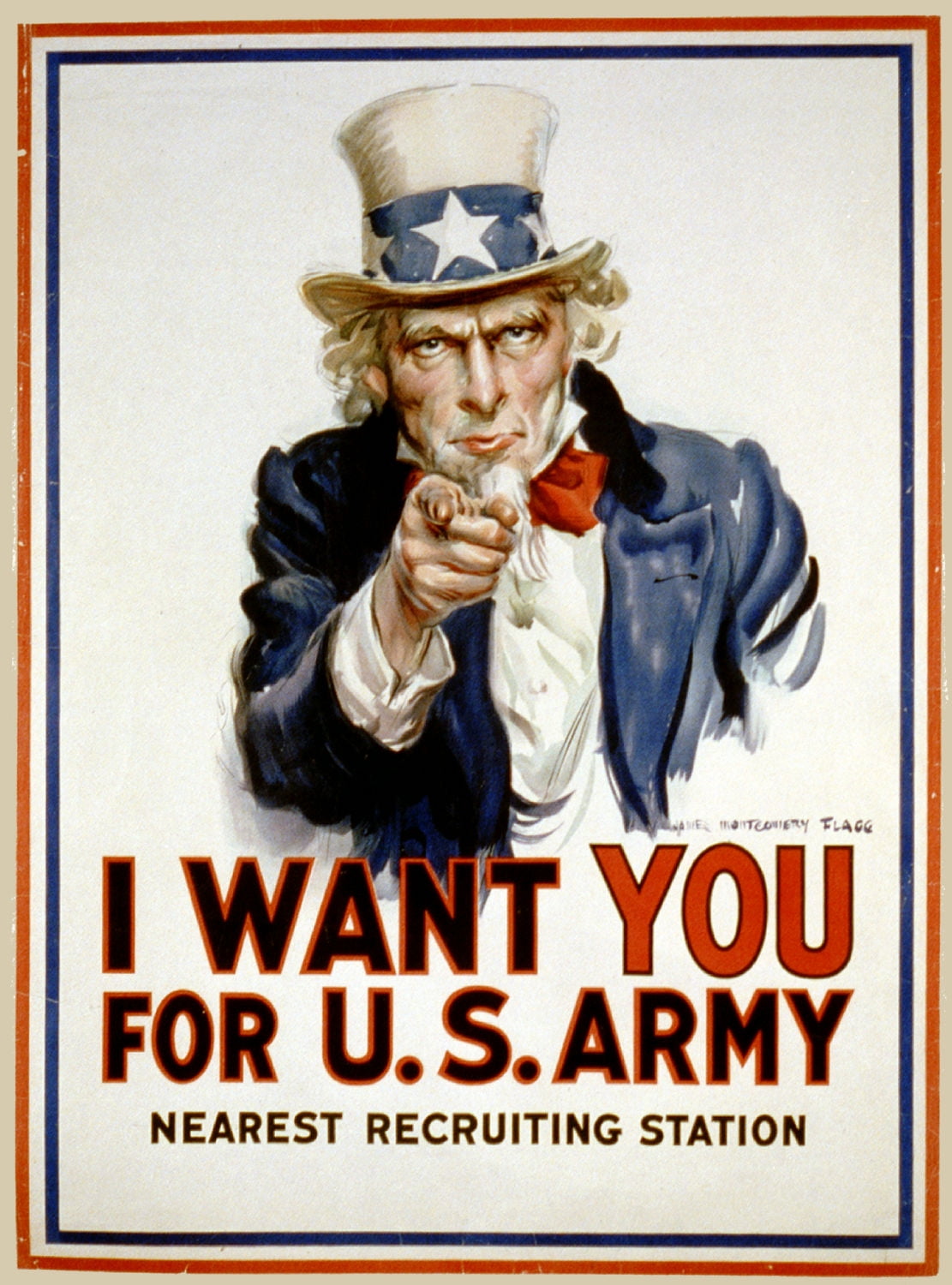 War Propaganda Art Poster Uncle Sam Art Poster 24x36 Multi-Color Square ...