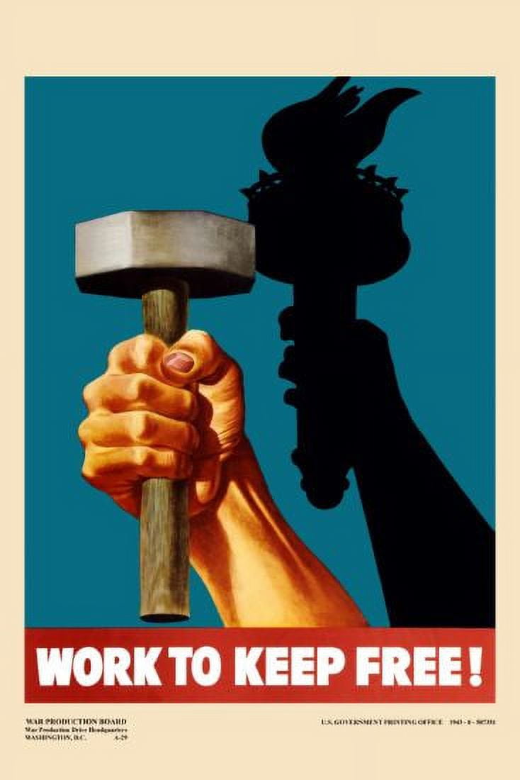 War Propaganda Effort poster Metal Sign Art Print 8x12 Multi-Color ...