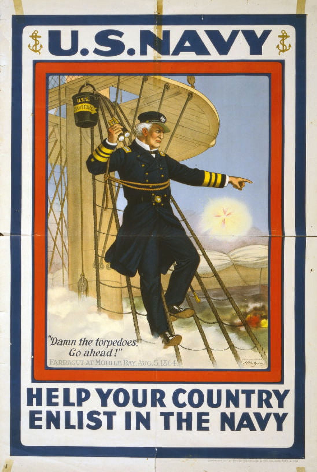 War Propaganda Poster Navy 16x24 Unframed, Age: Adults, Rectangle ...