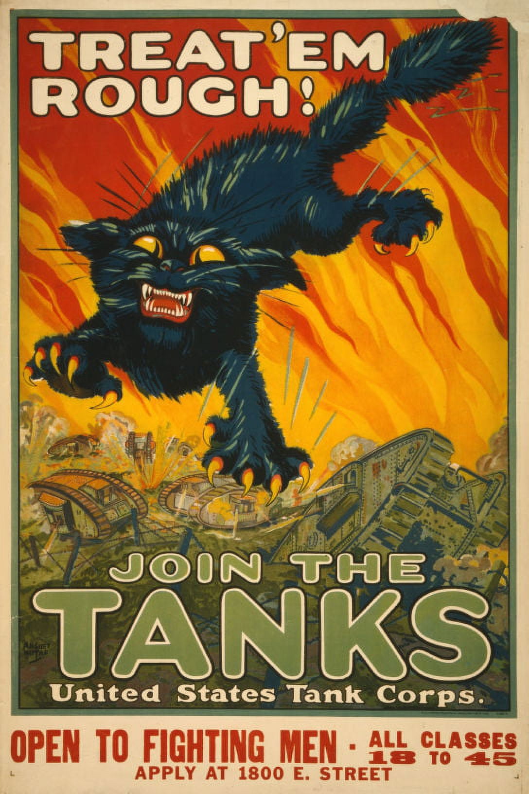 War Propaganda Poster Tanks Metal Sign 8Inx 12In Metal Print 8x12 ...