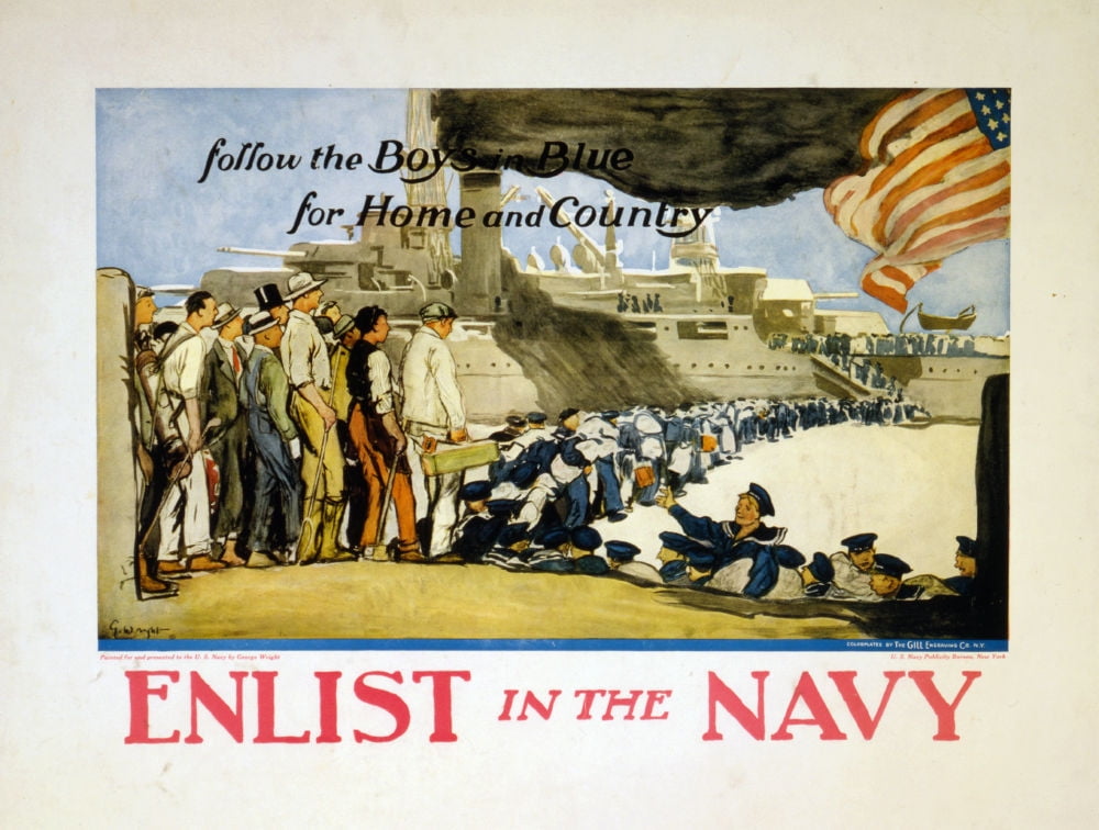 War Propaganda poster Navy Metal Sign Art Print 8x12 #657529 Multi ...