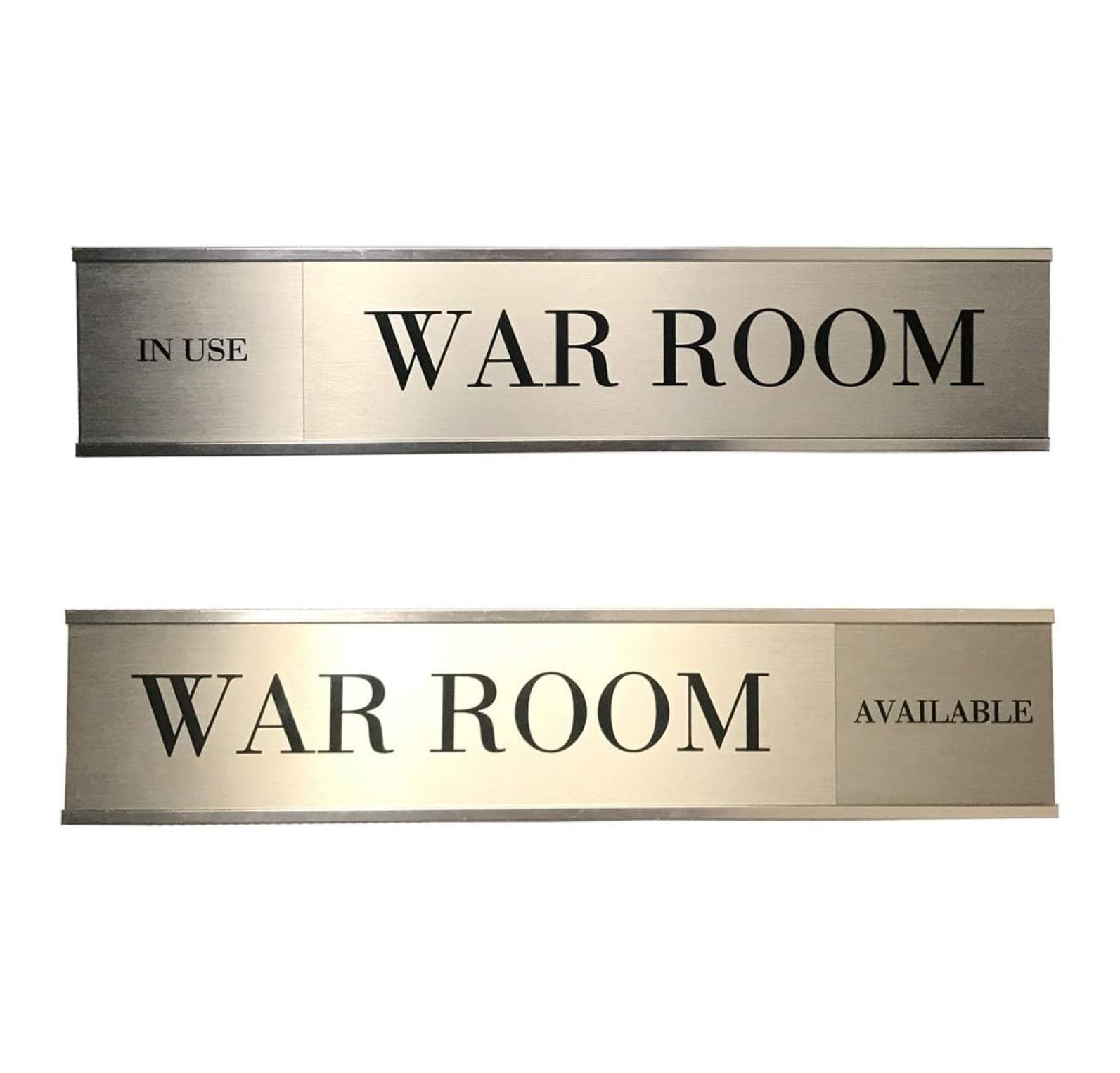 War Room Slider Nameplate and Sign 10" x 2" "Available/In Use" -Made in ...