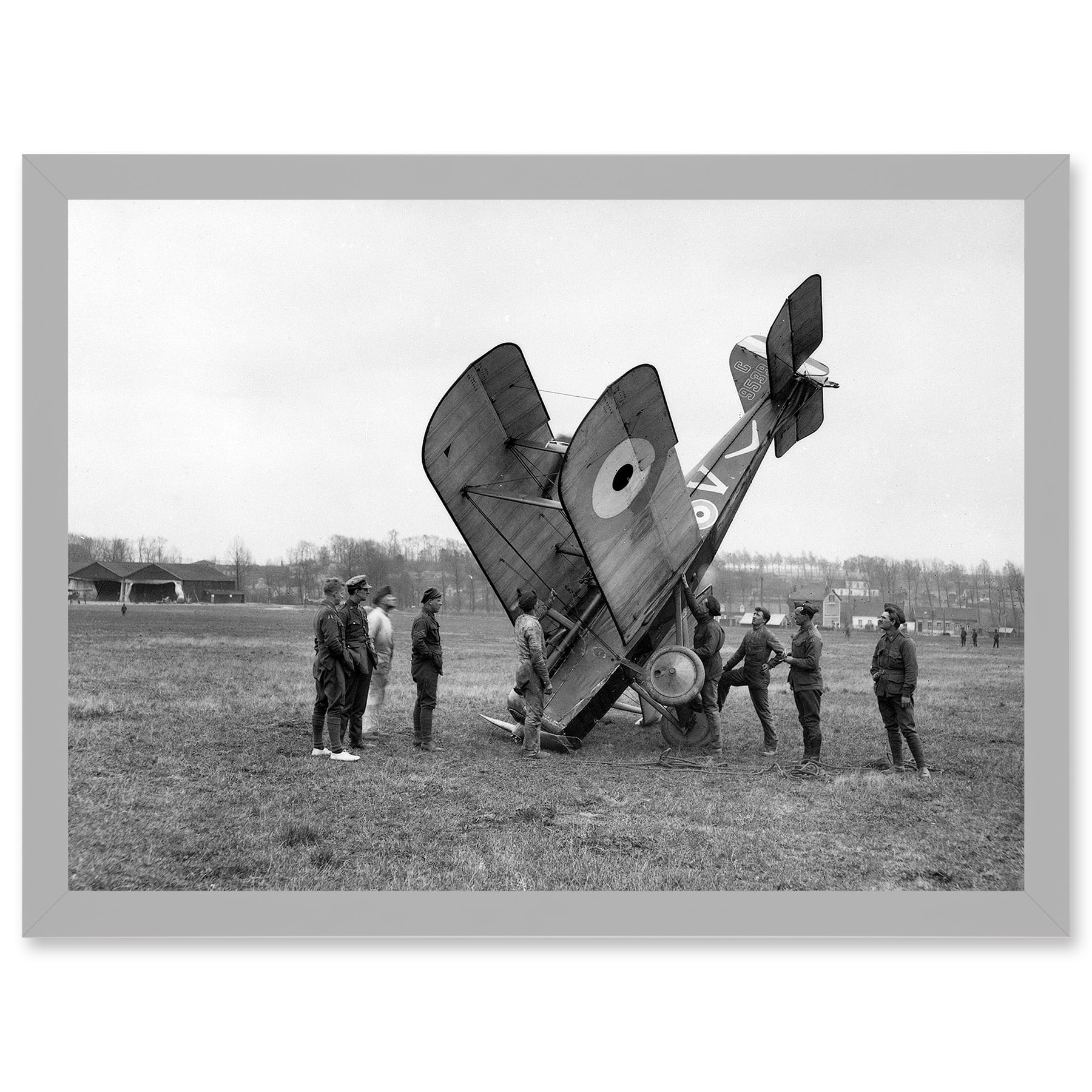 War WW1 Vintage Photo Biplane Crash Aviation Accident Savy Aerodrome ...