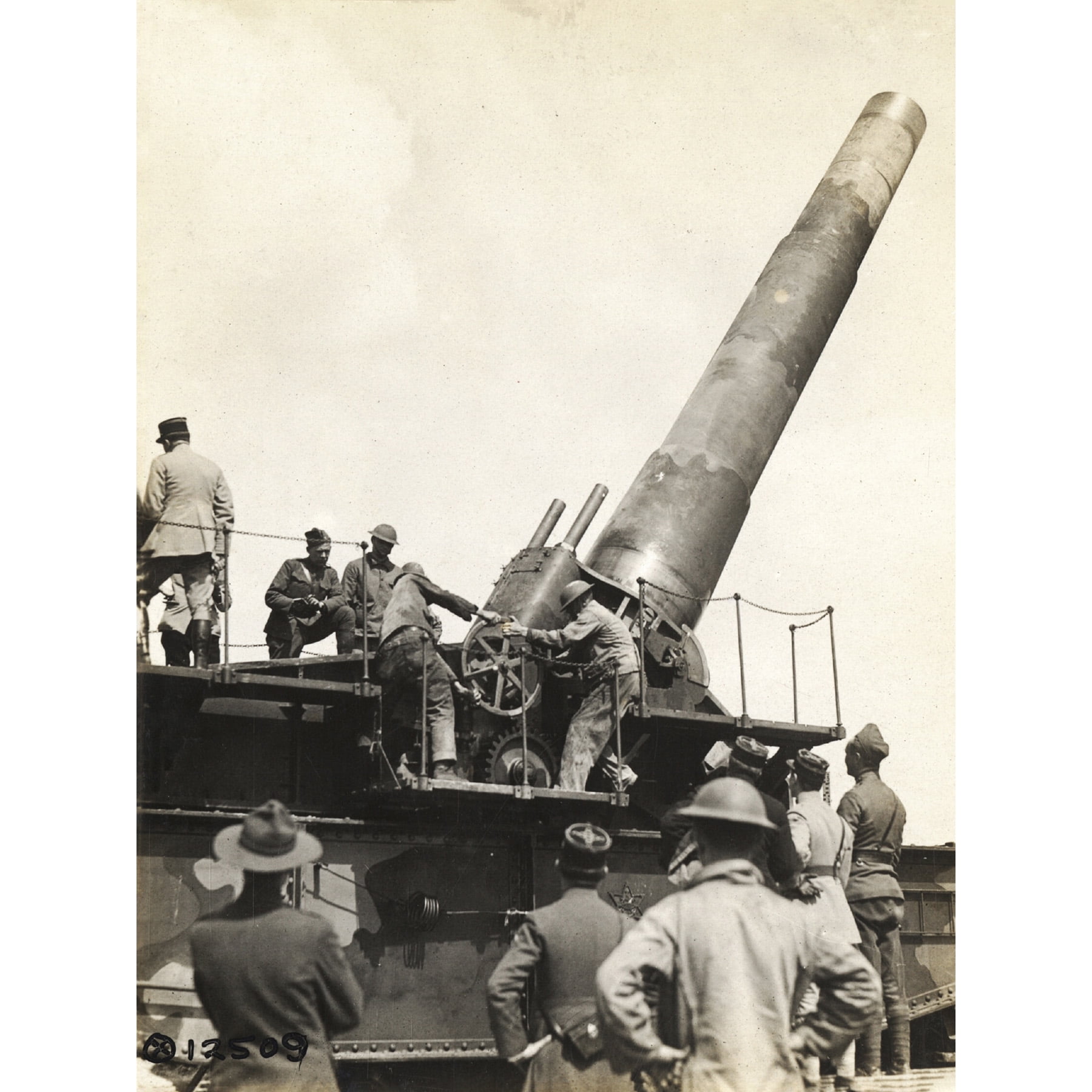 War WWI France 400mm Railway Howitzer Artillery Photo Extra Large XL ...