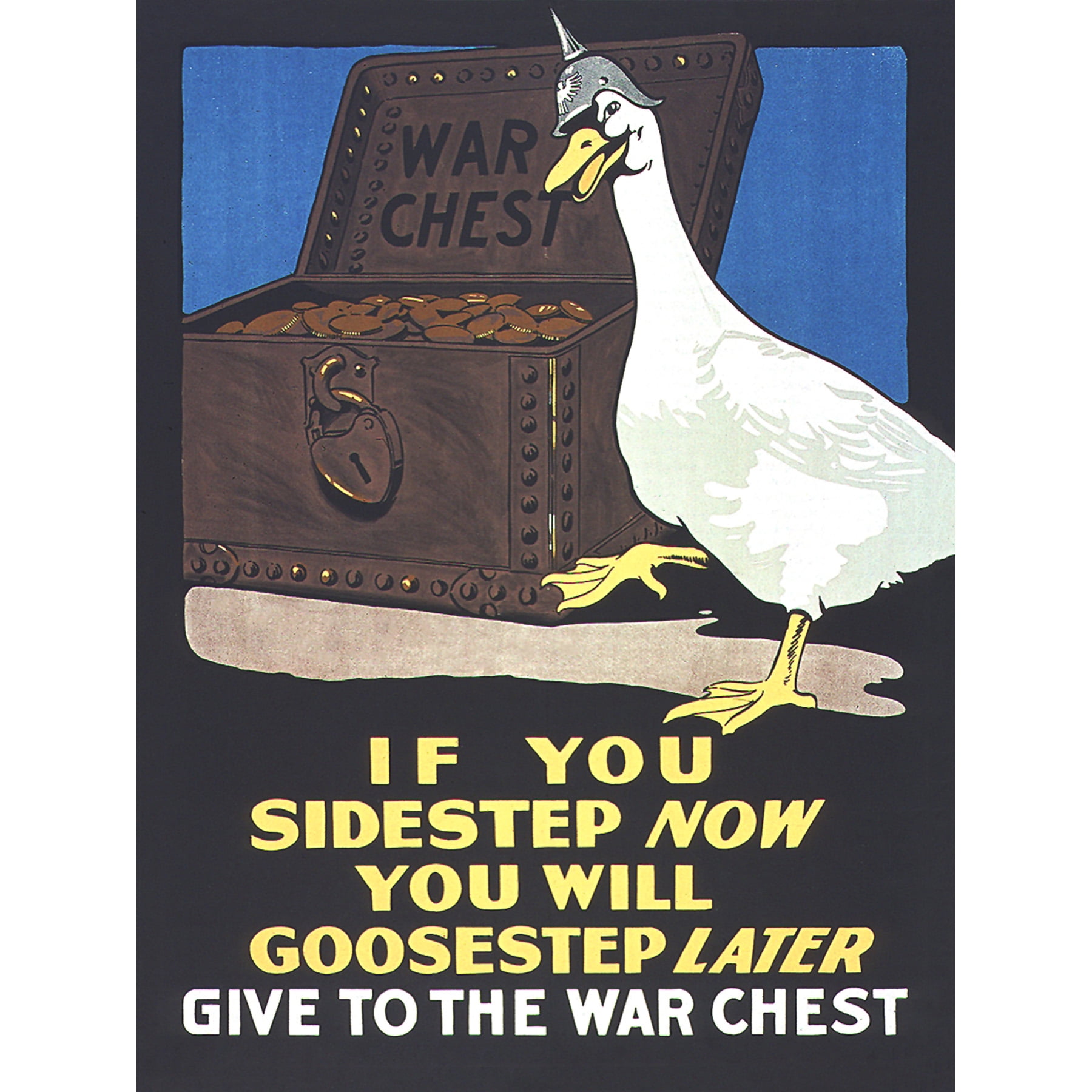 War WWI USA German Goose Chest Donate Advert Extra Large XL Wall Art ...