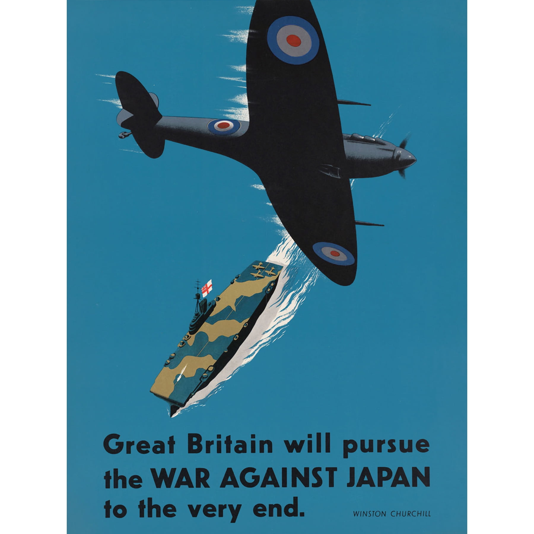 War WWII UK Spitfire Aircraft Carrier Churchill Japan Advert Extra ...