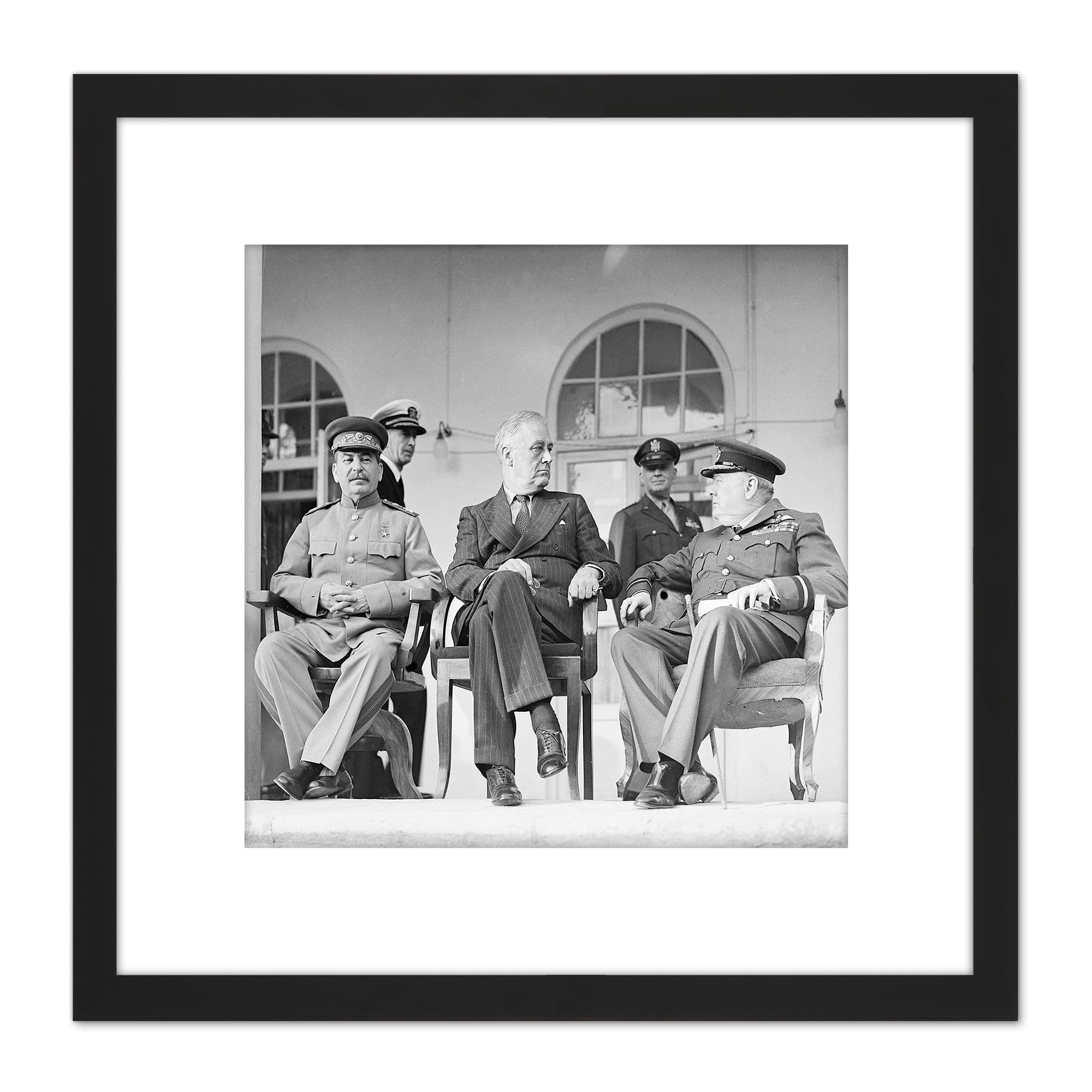 War WWII UK USA USSR Big Three Tehran Conference Photo 8X8 Inch Square ...