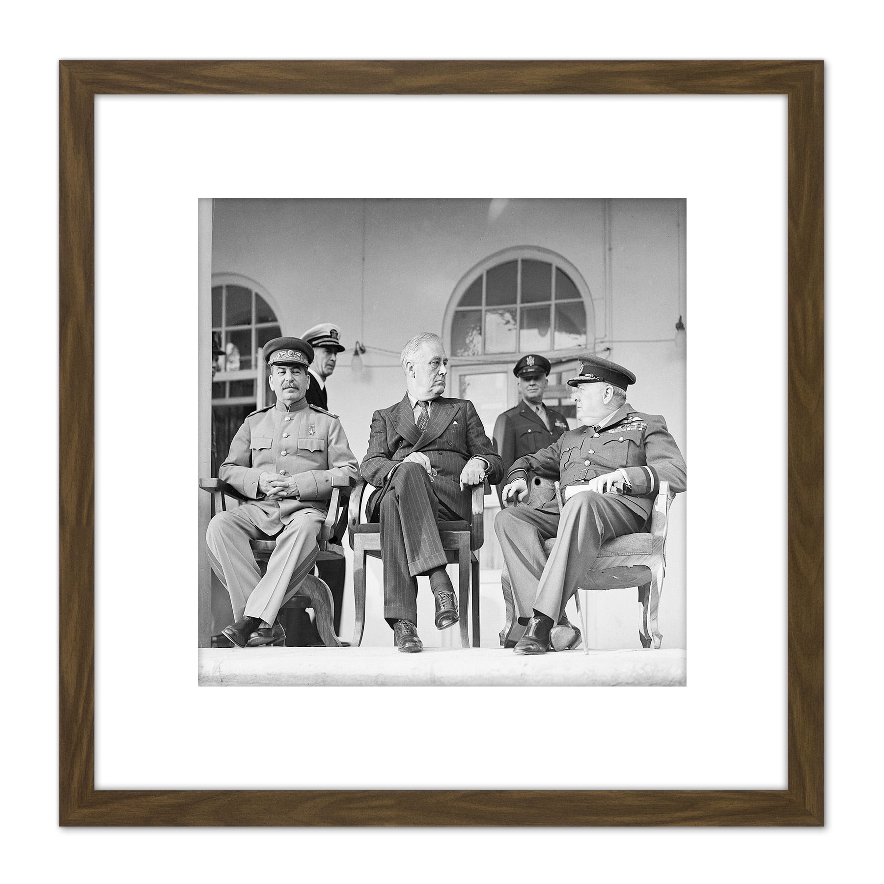 War WWII UK USA USSR Big Three Tehran Conference Photo 8X8 Inch Square ...