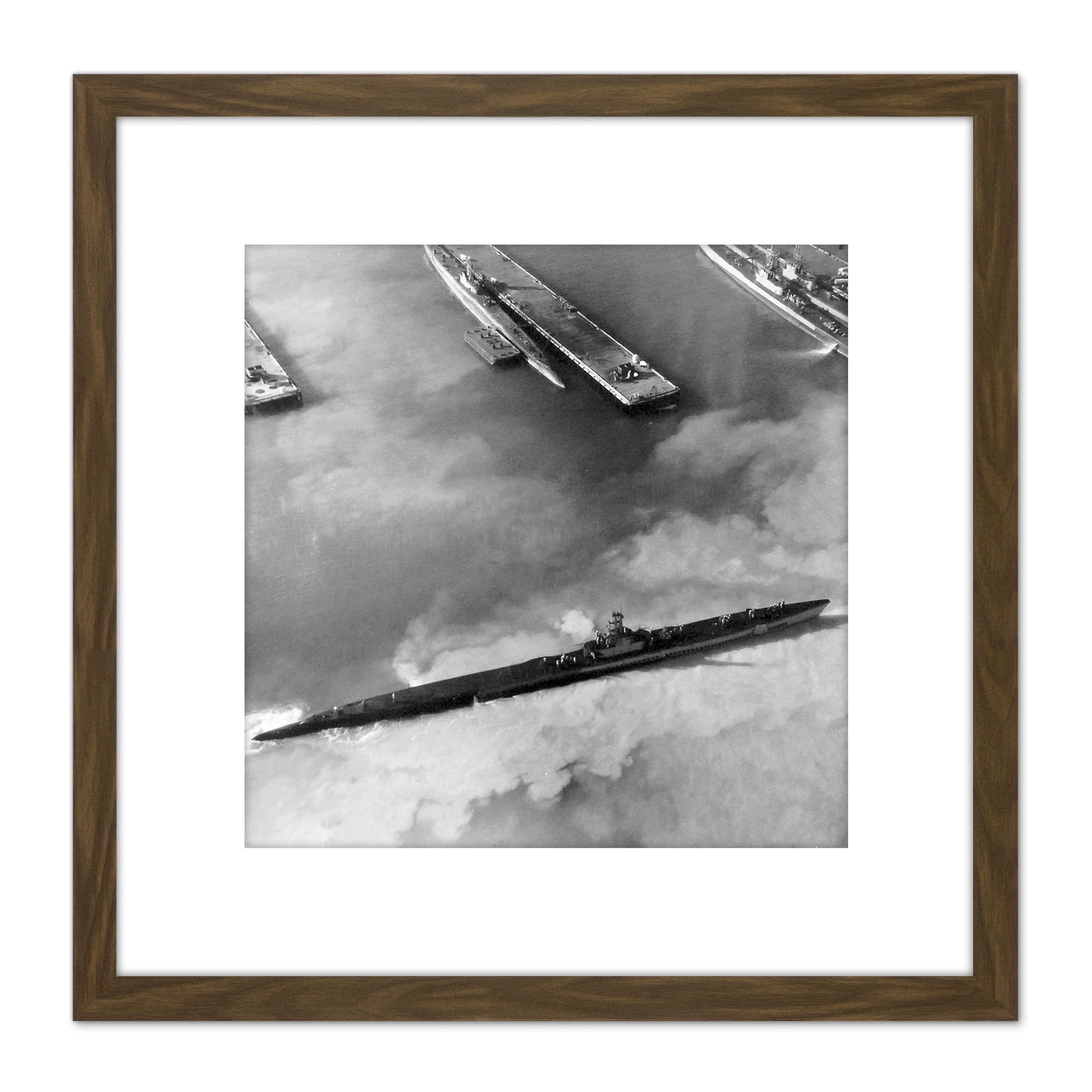 War WWII USA Navy Submarine Midway Atoll 1945 Photo 8X8 Inch Square ...