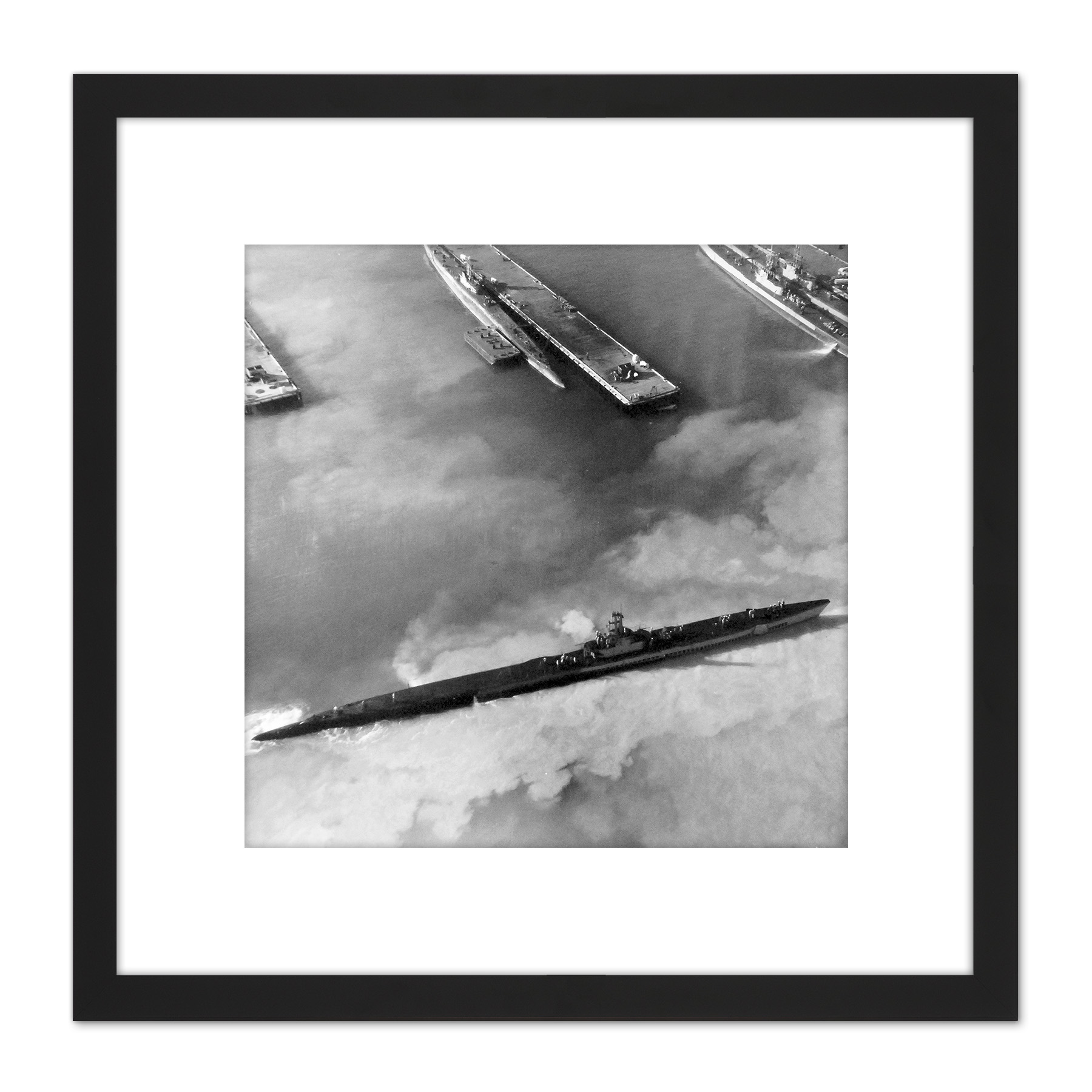 War WWII USA Navy Submarine Midway Atoll 1945 Photo 8X8 Inch Square ...