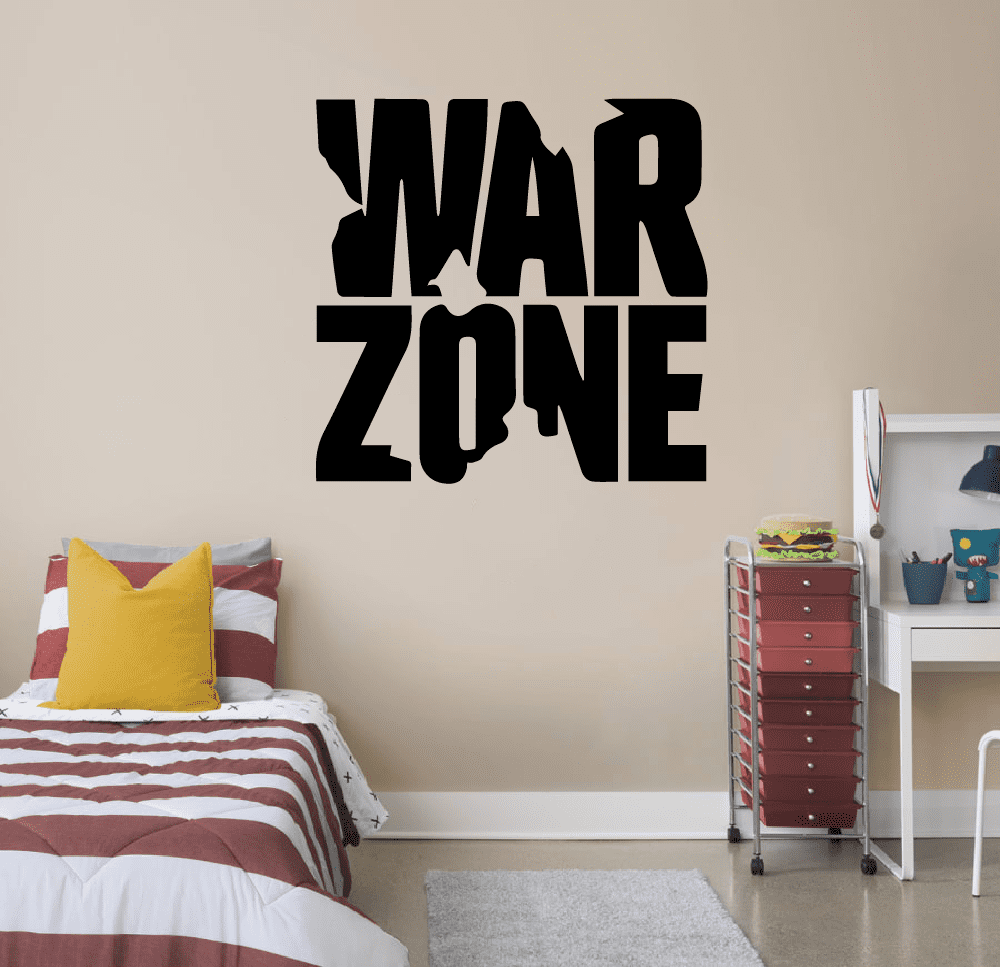 War Zone - Signage War Area Soldiers Military Army Silhouette Vinyl ...