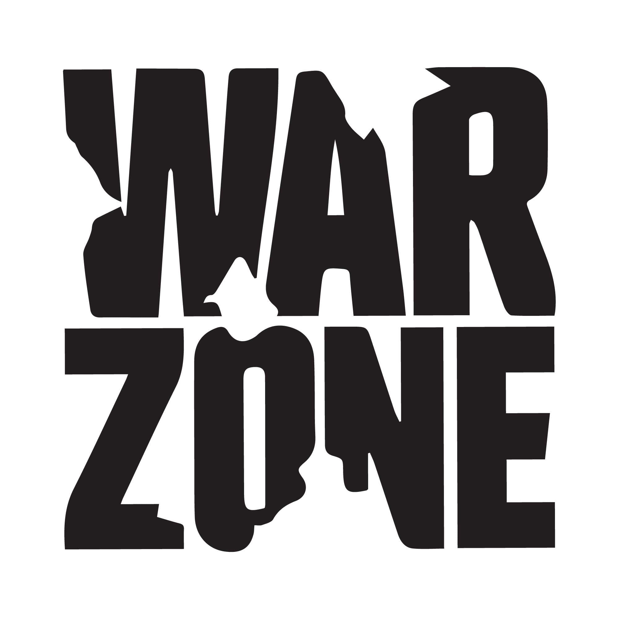 War Zone Typography Soldiers Armed Quote Vinyl Decal Wall Art Sticker ...