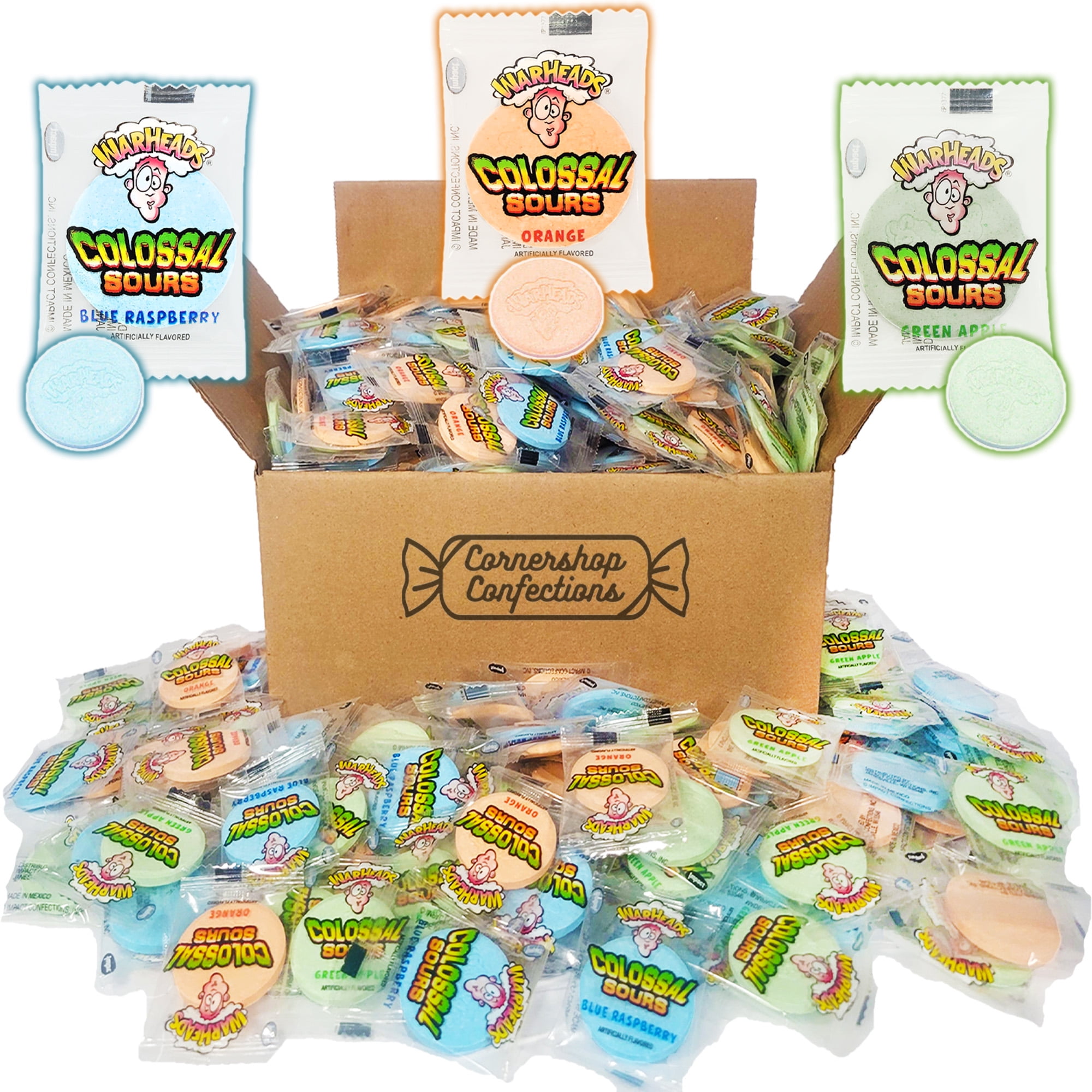 WarHeads Colossal Sours 100 Peice Bulk Variety - 100 Individually ...