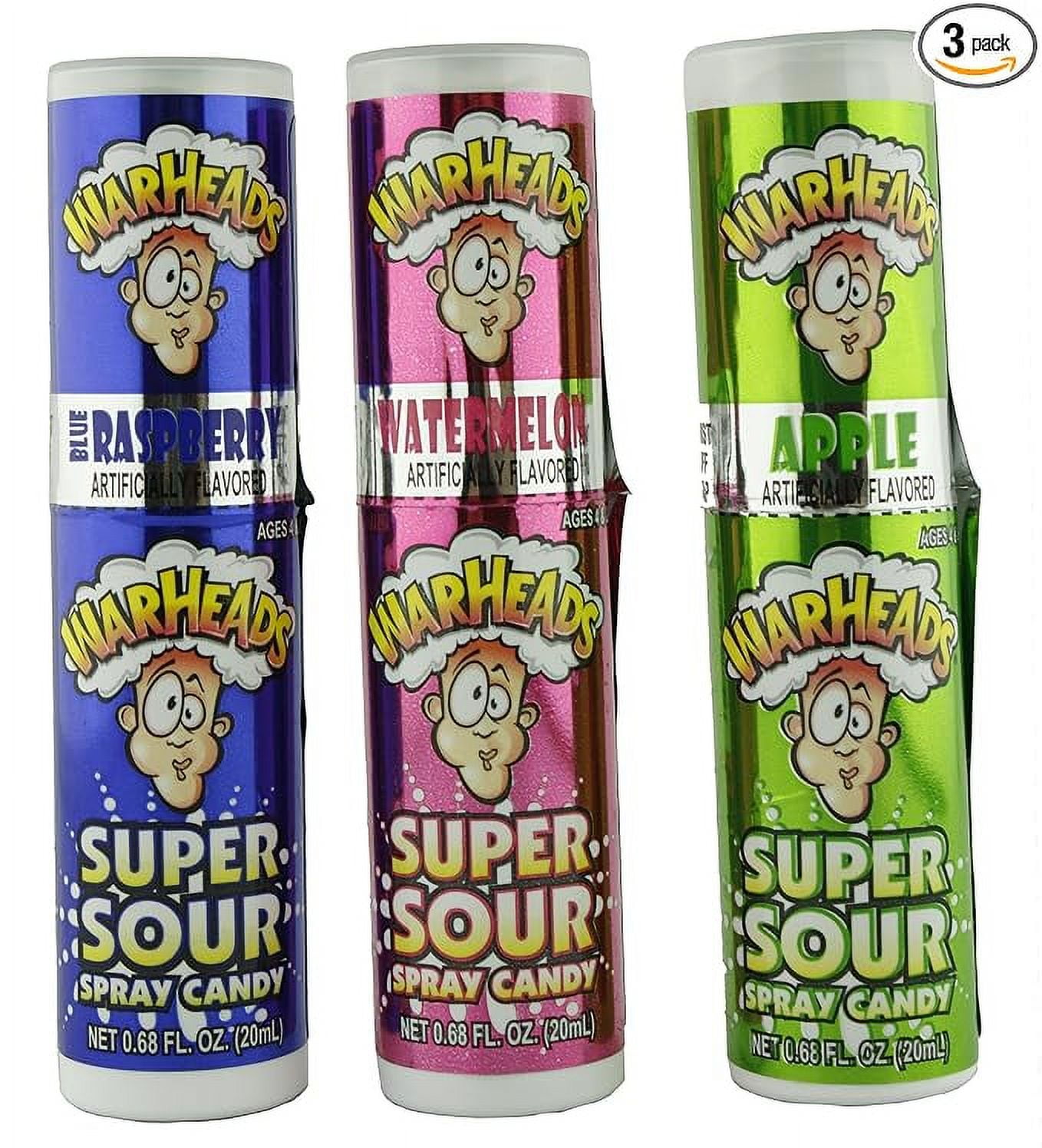 Warheads Super Sour Spray Candy, Assorted Flavors, Blue Raspberry ...