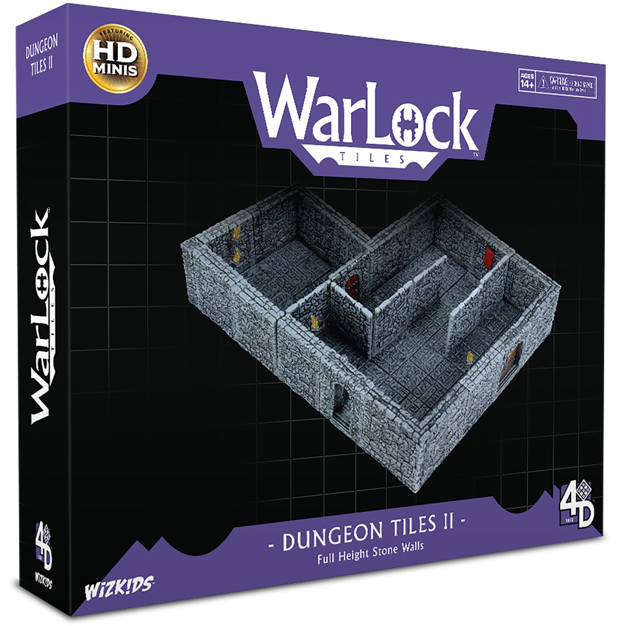 WarLock Tiles: Dungeon Tiles II – Full Height Stone Walls - Miniatures ...