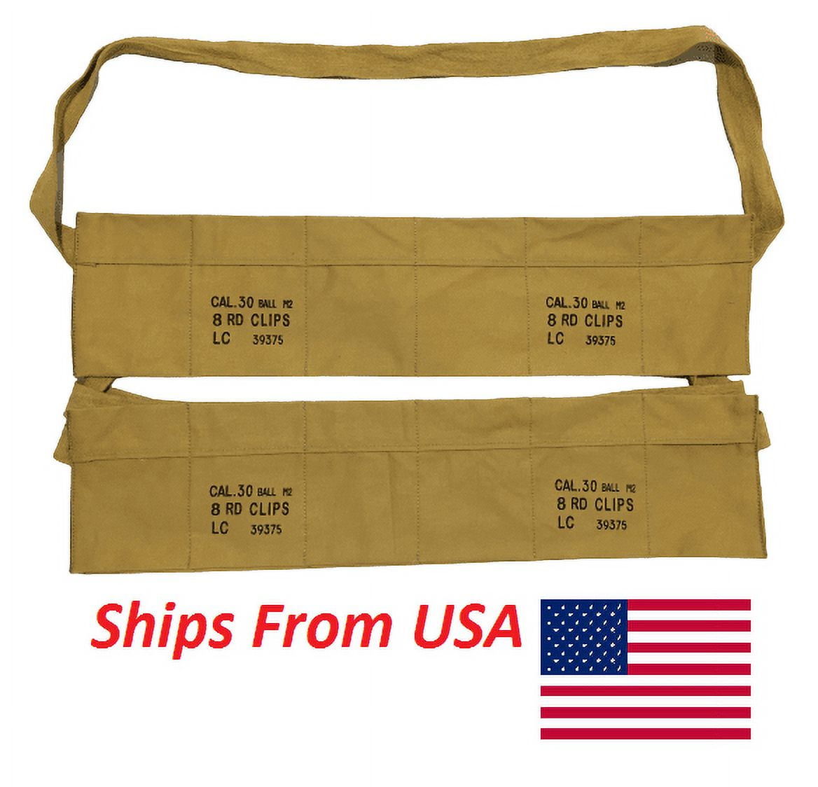 Warcraft Exports (Pack of 2) WWII Army Cotton Cloth Bandolier for M1 ...