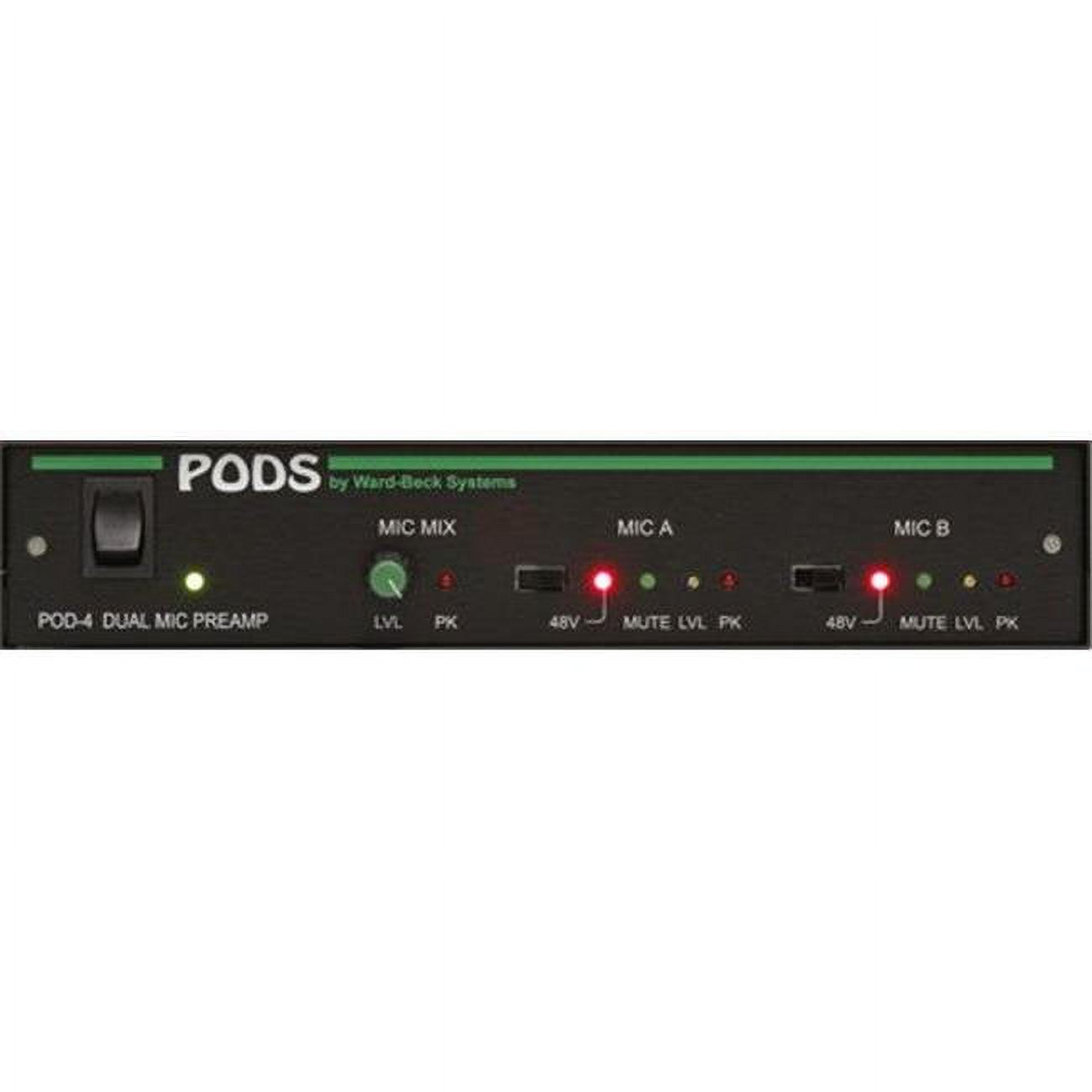Ward-Beck Systems WARD-POD4 Dual Microphone Preamplifier - Walmart.com