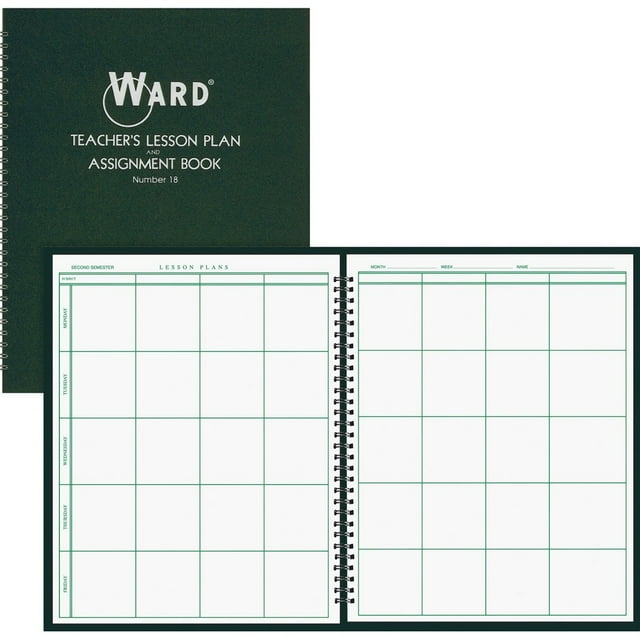 Ward HUB18, 8-Period Daily Elementary Teacher's Planner & Organizer ...