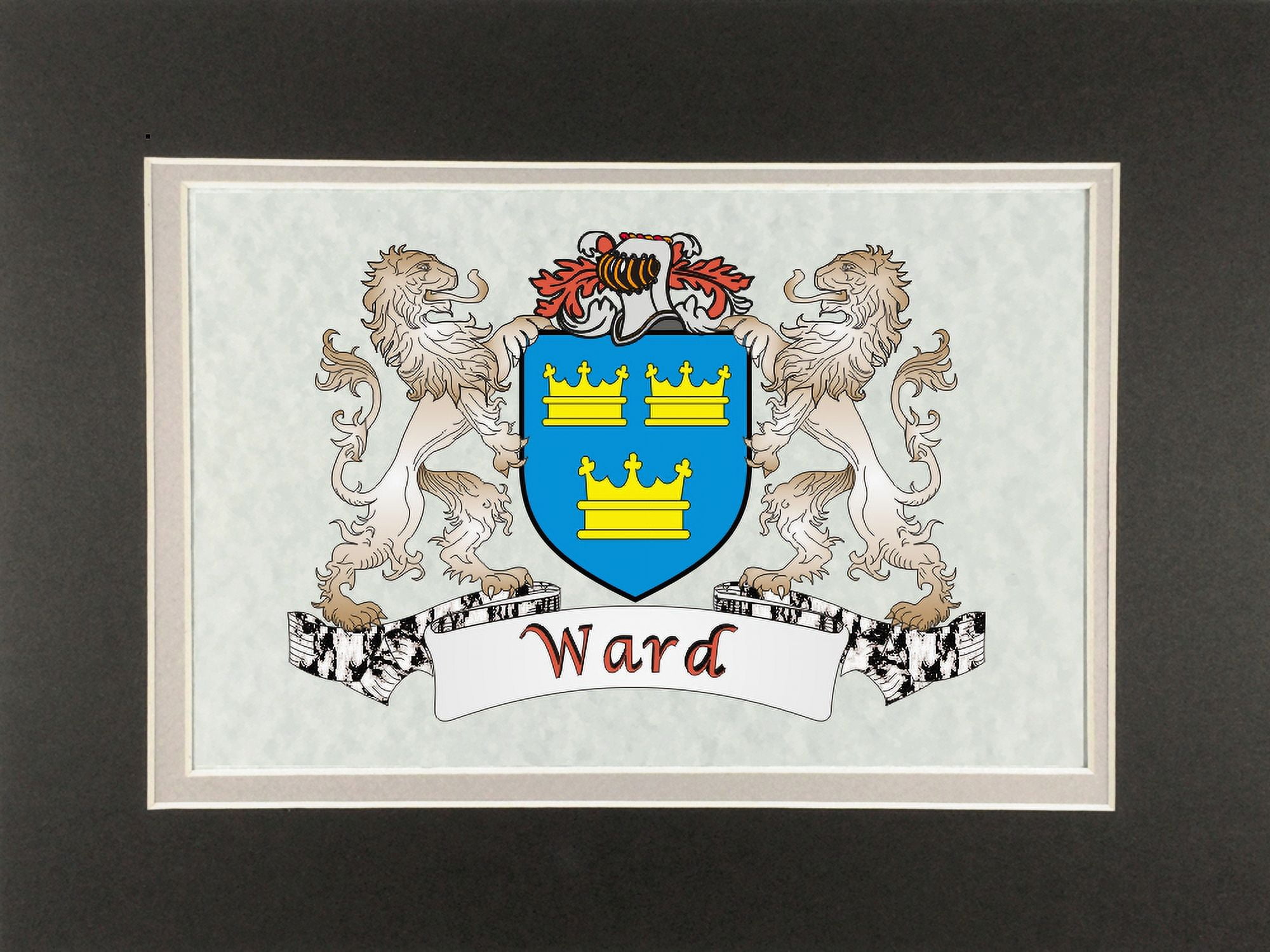 Ward Irish Coat of Arms Print - Frameable 9" x 12" - Walmart.com