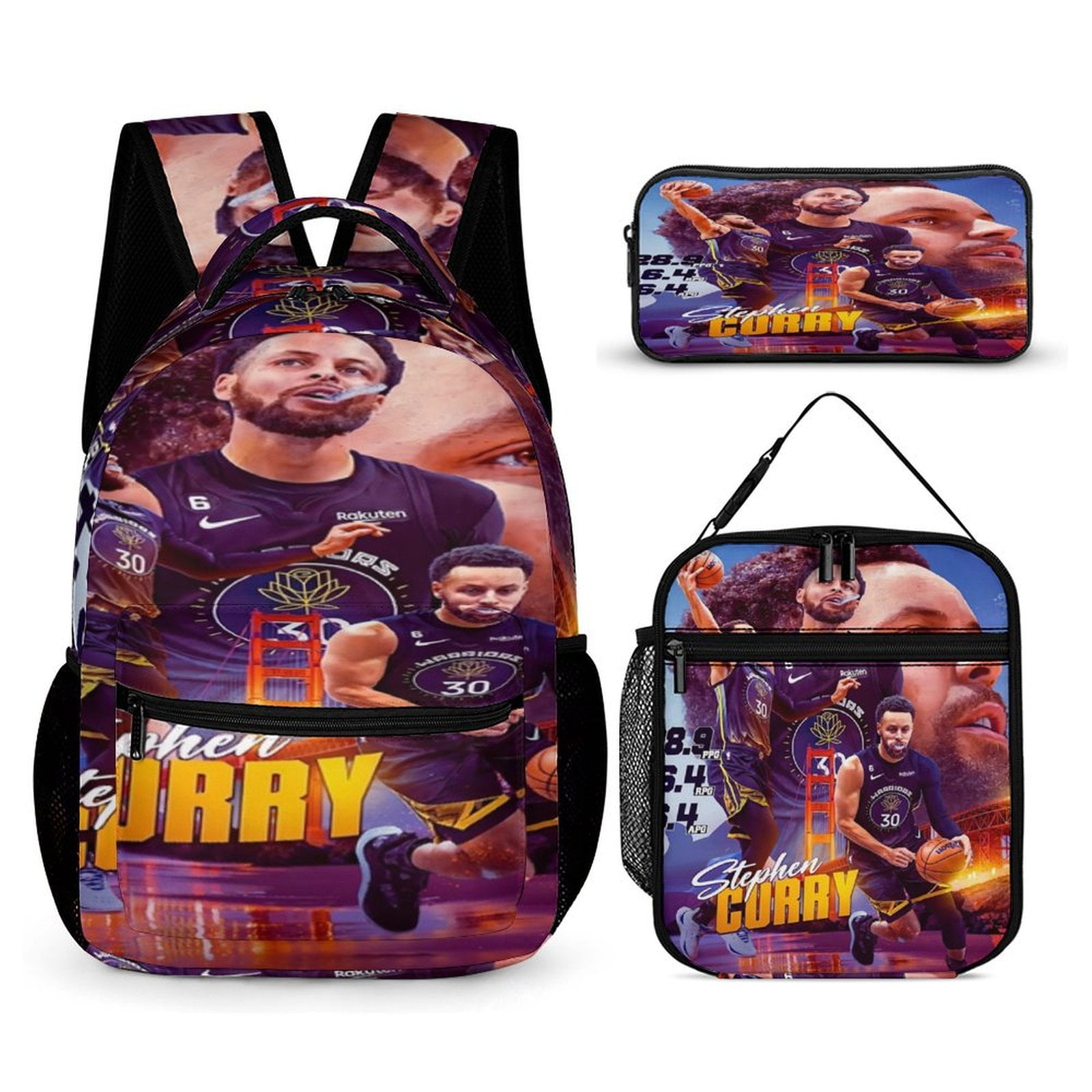 Wardell Stephen Curry II（12） Backpack Set Laptop Backpack Lightweight ...