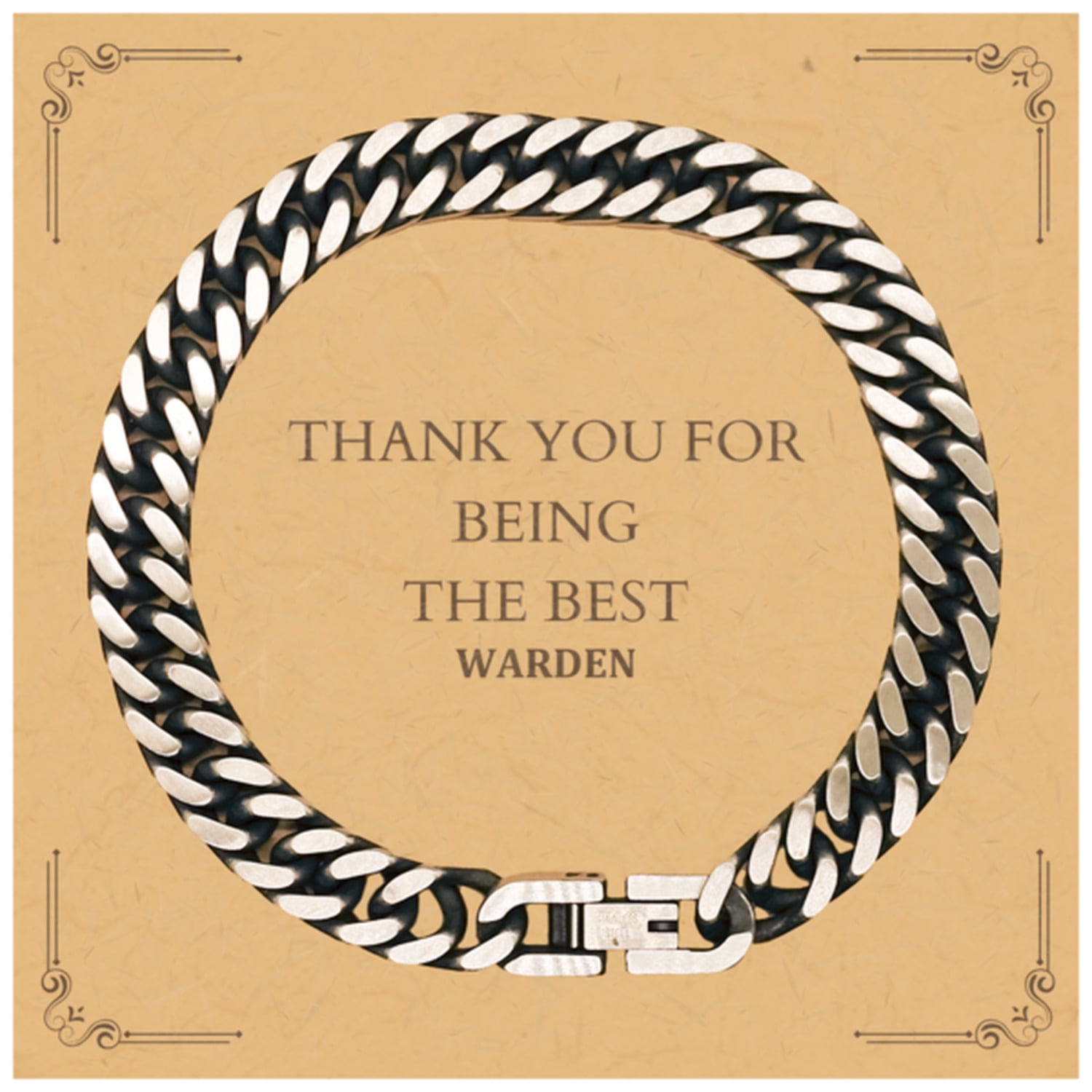 Warden Cuban Link Chain Bracelet - Thank you for being the best ...