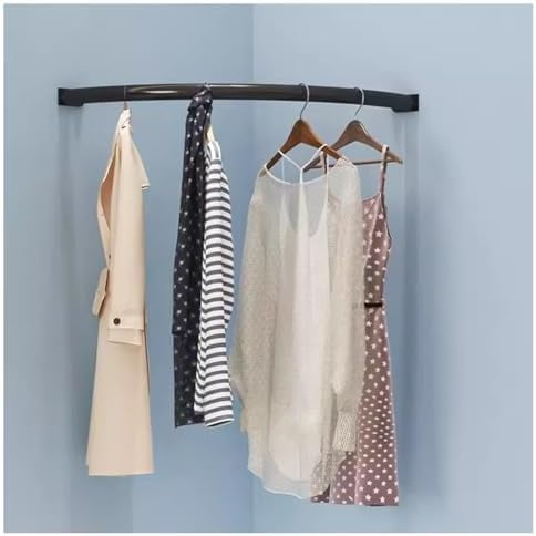 Wardrobe Assistant Corner Hanging Bar, Iron Wall Mounted Corner ...