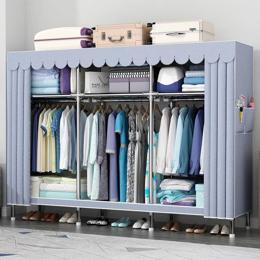 Wardrobe Closet, 76.7 Inch Large Capacity Portable Closet, Wide ...
