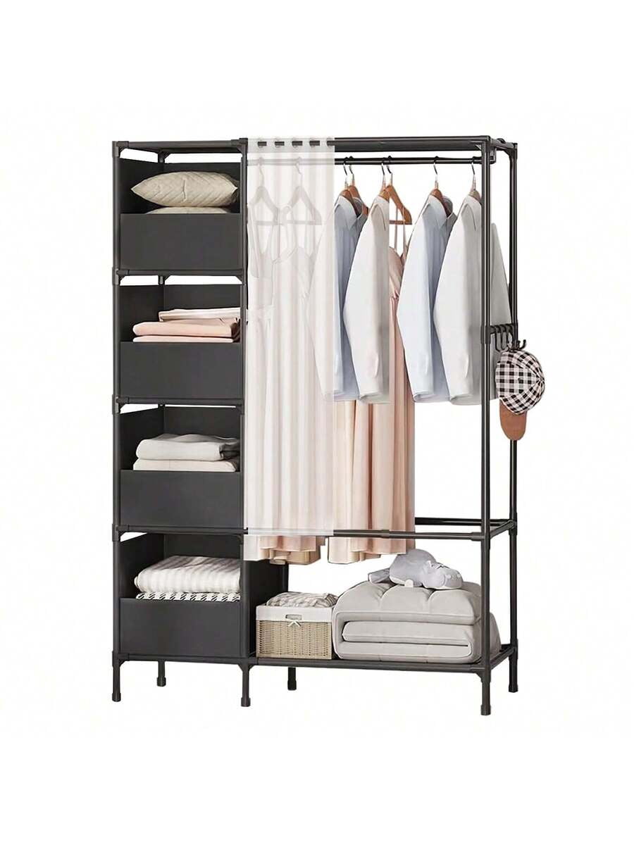 Wardrobe Closet, Portable Clothing Rack For Hanging Clothes, Free ...
