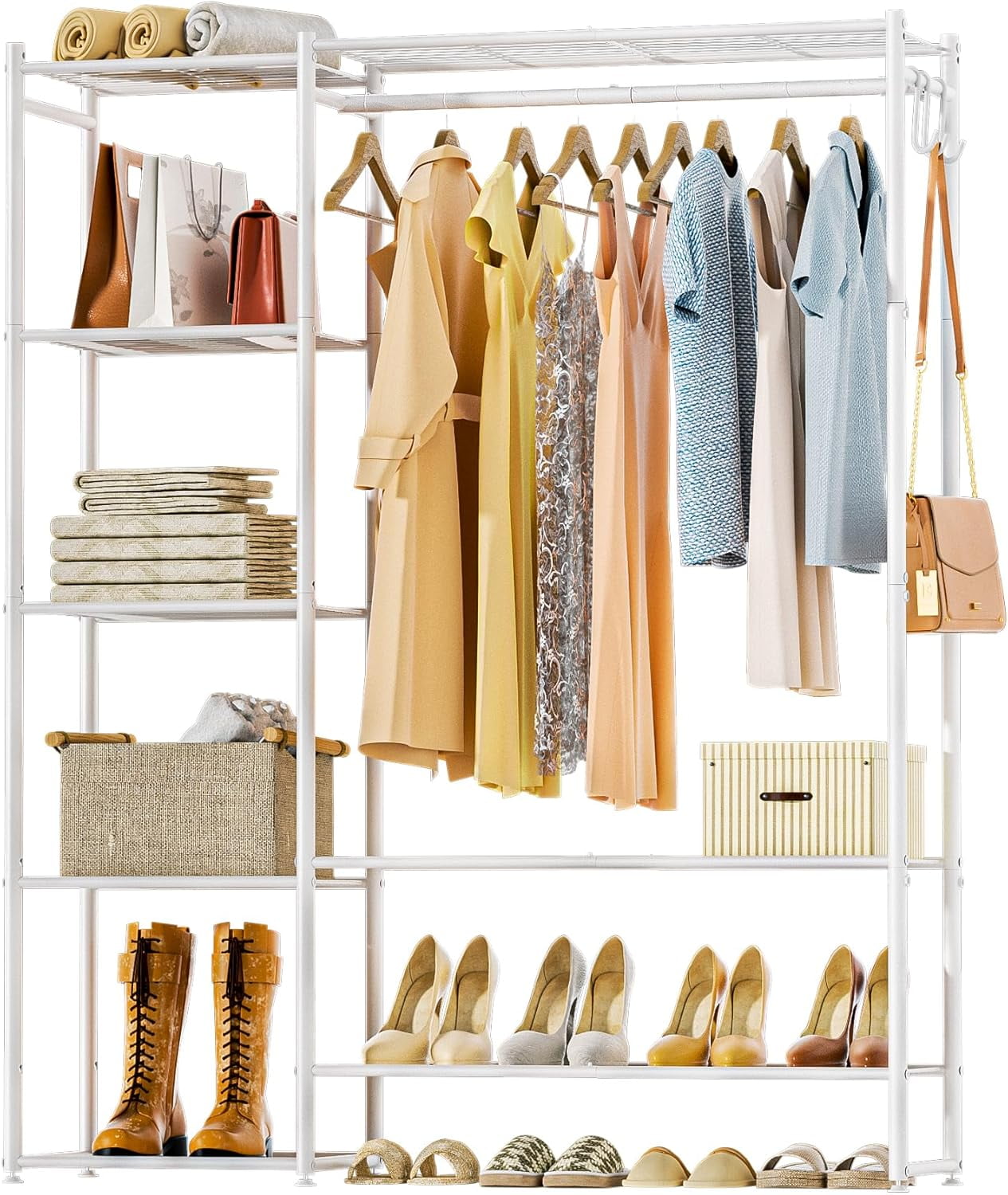 Wardrobe Closet, Portable Clothing Rack for Hanging Clothes, Free ...