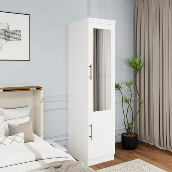 Wardrobe Closet with Door, 71" High Armoire Wardrobe Closet with ...