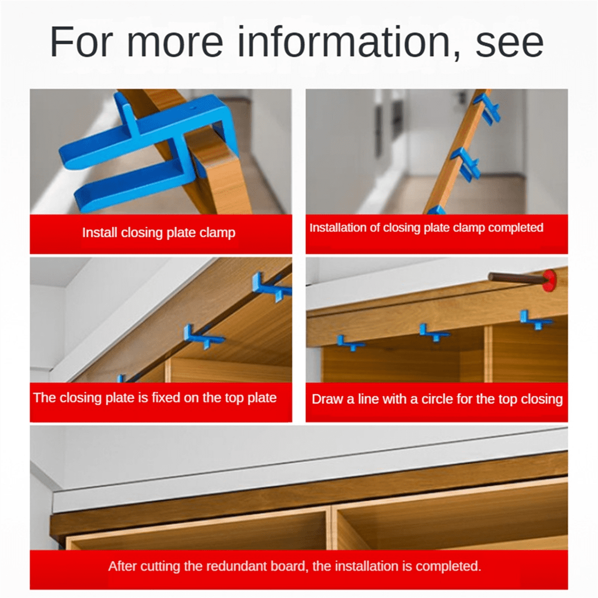 Wardrobe Closing Board Clip 16-18mm Jigs Closing Fixing Clip Carpentry ...
