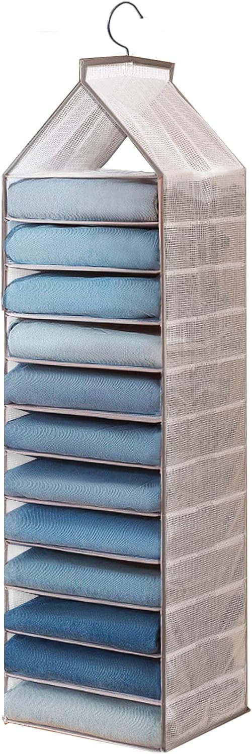 Wardrobe Clothes Organizer 1 Pack Hanging Closet Clothing Storage ...