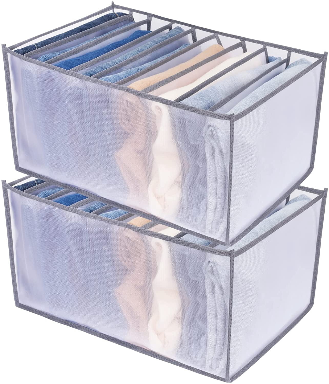 Wardrobe Clothes Organizer 9 Grids, Drawer Organizers For Clothing ...